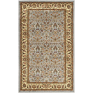 SAFAVIEH Lyndhurst Collection 2'3" x 4' Light Blue/Ivory LNH312B Traditional Oriental Non-Shedding Living Room Bedroom Accent Rug