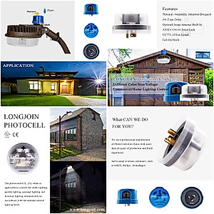 CHISWEAR Twist Lock Photocell for LED Barn Light, Area Light, Street Light, Parking Lot Lights and Dusk to Dawn Light Auto On Off Photocell Switch-3PC