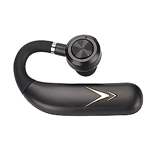 Lazmin112 Wireless Bluetooth Headphone, Deep Bass Noise Cancelling Ear Hanging Type Earphone, Double Rotation and Adjustable Angle, for Business/Office/Sports