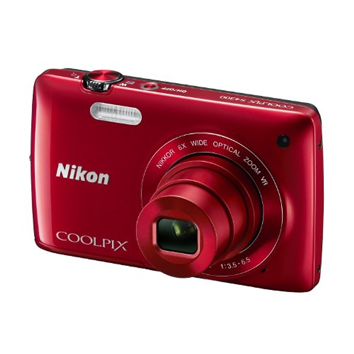 Nikon COOLPIX S4300 16 MP Digital Camera with 6x Zoom NIKKOR Glass Lens and 3-inch Touchscreen LCD (Red)