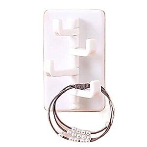 NA Creative Organ Hook Kitchen Wall-Mounted Nail-Free Hanger Behind The Door Bathroom no Traces on The Walls Plastic Bathroom Adhesive Hook