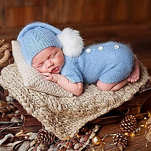M&G House Newborn Wrap Baby Photography Wool Wrap Baby Photo Props Baskets Filler Rug(Beige)