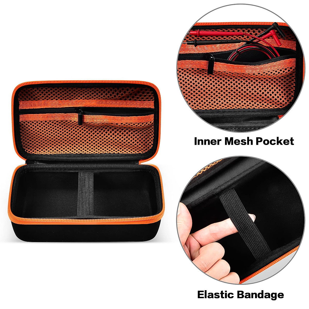 Case for Fluke 117 115 116 114 113 / for Klein Tools MM400 / MM300 Electricians True RMS Multimeter, Digital Multimeters Storage Organizer Bag for Multi Meter Kit Accessories & Cables-Box Only