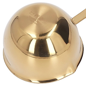 Saucepan Stainless Steel Cooking Sauce Pan with Pour Spouts for Milk Chocolate Hot Oil, 200ml Capacity Capsule Bottom Sauce Pan with 4.1 x 0.8in Handle Induction Dishwasher