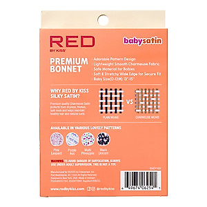 Red by Kiss Baby Satin Bonnet Sleep Caps Hair Wraps Hair Bonnet (Pink Leopard)