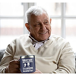 VIWIS Gifts for Dad from Daughter, Son - Dad Gifts from Daughter, Son for Fathers Day - Birthday Gifts for Dad, Funny Dad Birthday Gifts - Best Dad Mug 14Oz