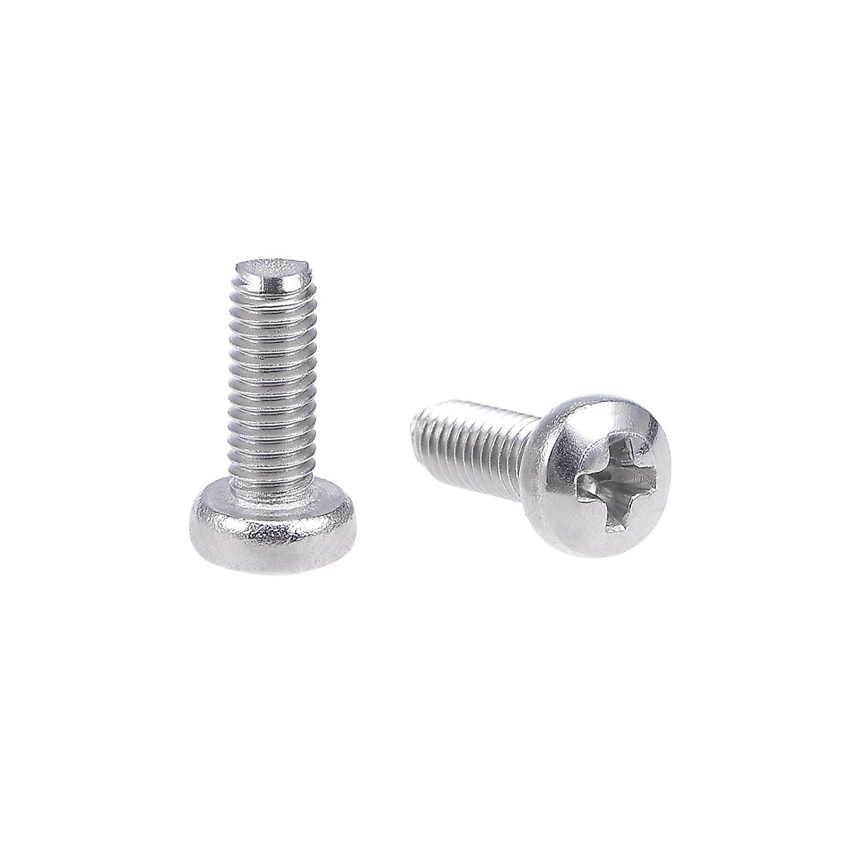 uxcell M3x8mm Machine Screws Pan Phillips Cross Head Screw 304 Stainless Steel Fasteners Bolts 100Pcs