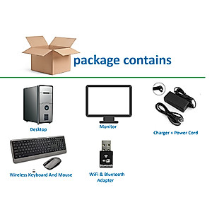 HP 705 G1 Computer Desktop PC AMD A4-Pro 7300B Processor, | 8GB Ram, 1 TB Hard Drive | WiFi & Bluetooth, Wireless Keyboard Mouse, New HP 27 Inch LED Monitor, Windows 10 (Renewed)