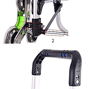 ATAAY Shopping Cart Stair Climbing with 6 Wheels for Grocery Market Travel Lightweight Mobility Shopping Trolley Luggage Organisation Bags (Orange)