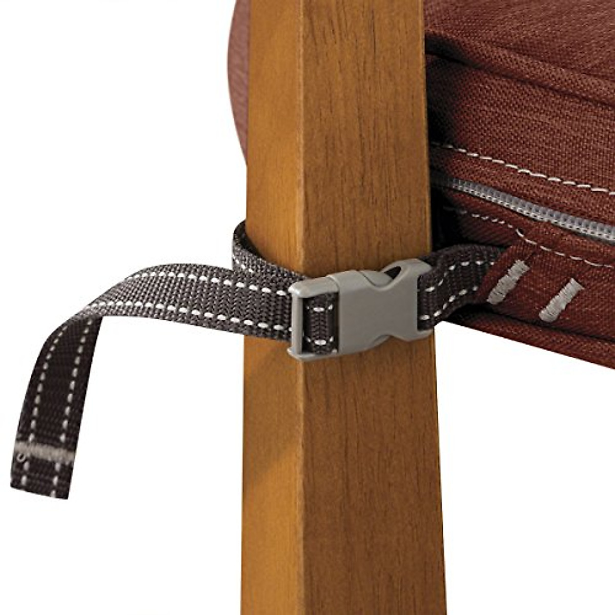 Classic Accessories Montlake FadeSafe Water-Resistant 15 Dia x 2 Inch Patio Dining Seat Cushion, Heather Henna Red, Patio Furniture Cushions