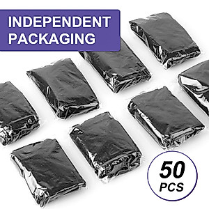 JUNFAN 50 Pack Womens Disposable Vacation Bra Strapless Underwear Individually Wrapped General Size for Beauty Salon, SPA, Spray Tanning Black