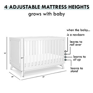 DaVinci Otto 3-in-1 Convertible Crib in Walnut, Greenguard Gold Certified