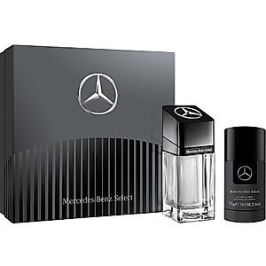 Mercedes-Benz Select Giftset - EDT Spray and Deodorant Men for Everyday Wear - Alcohol-Free Deodorant Stick - Woody Amber Mens Cologne - 2 pc