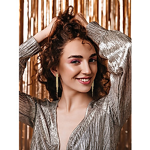 Gold Long Tassel Earrings for Women