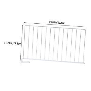 TOGEVAL Closet Dividers for Shelves Wardrobe Storage Shelf Wardrobe Divider Shelf Dividers Closet Shelf Organizer Hanger Organizer Shelves for Clothes Wardrobe Shelf Divider White Iron