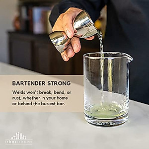 A Bar Above Premium Bell Jigger with 10 Measurements Inside - Professional & Heavy-Duty 304 Stainless Steel Cocktail Double Jigger for Bartending - Bar Tools For Measuring Cocktail Shots 1oz / 2oz