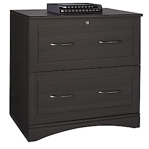 Realspace® Pelingo 30-1/2"W x 21-13/16"D Lateral 2-Drawer File Cabinet, Dark Gray