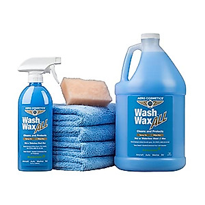 Wet or Waterless Car Wash Wax Kit 144 oz with Bug Remover Aircraft Quality for your Car, RV, Boat, Motorcycle. Guaranteed the Best Wet or Waterless Car Wash & Wax. Spray on, Wipe Dry Detailer, Use Anywhere & Anytime