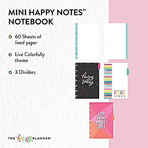 me & my BIG ideas The Happy Planner - Mini Happy Notes - Live Colorfully, Multicolor
