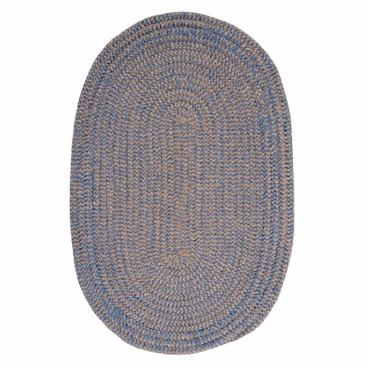 Softex Check Braided Rug, 4' x 6', Blue Ice Check