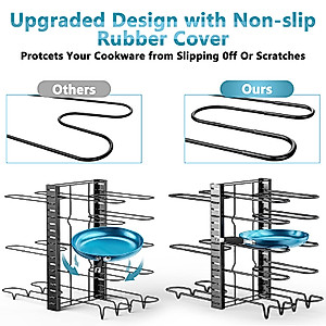 ORDORA Pots and Pans Organizer, 8 Tier with 3 DIY Methods