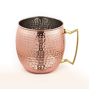 American Metalcraft CM96H Jumbo Hammered Copper Moscow Mule Mug, 96-Ounces