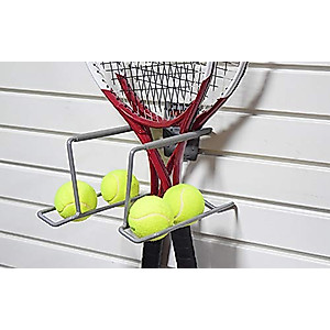 Tennis Racket, Wall Mount Ball Display Racks, for Badminton/Tennis/pingpong Racquet Holder, Garage Organizer,Sports Storage Station