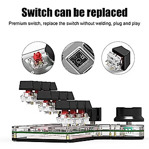 FOTABPYTI Custom Mini Keyboard Mini Gaming Keyboard Switches Interchangeable 3 Buttons 1200mAh Programmable for PC (Black)