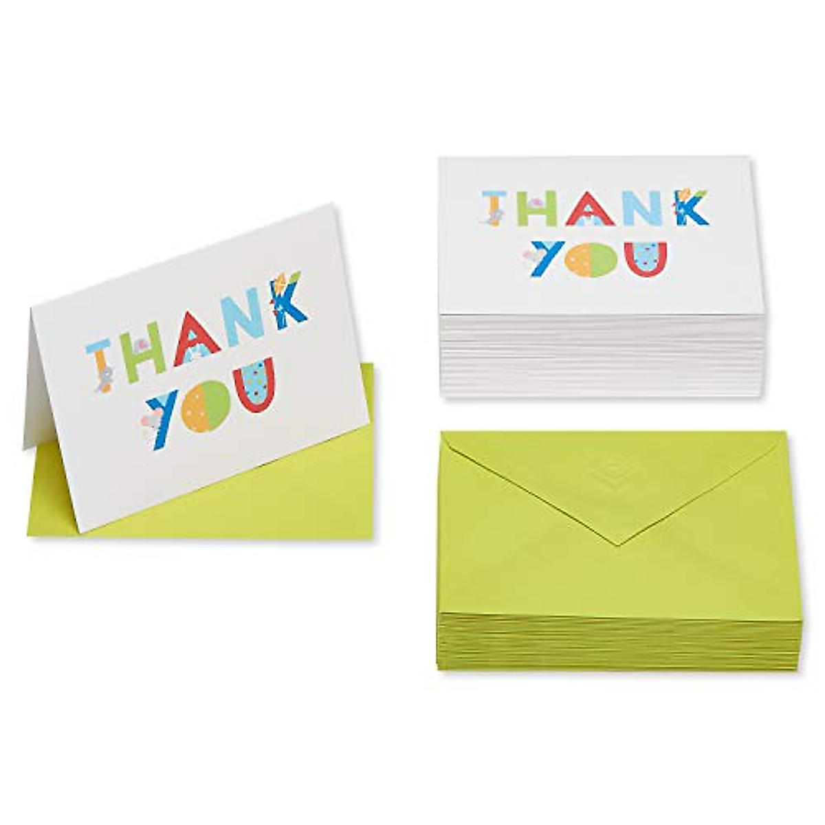 American Greetings Baby Shower Thank You Cards with Envelopes, Baby Icons (50-Count)