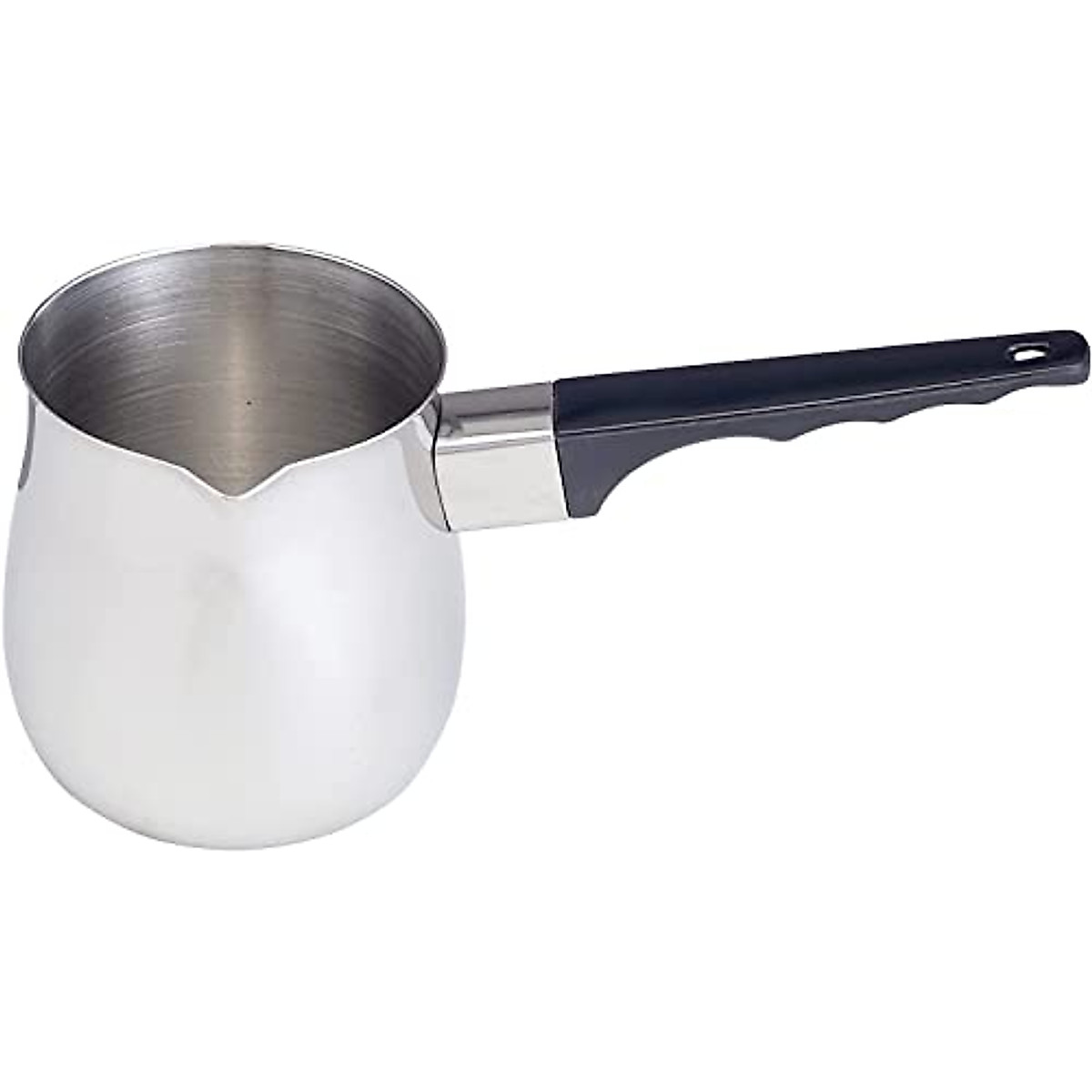 24 Oz / 700 ml Large Turkish Coffee Pot Stainless Steel Cezve Briki Ibrik Greek Arabic Coffee Maker, Universal Butter and Milk Warmer, Boiler with Spout for Stove Top