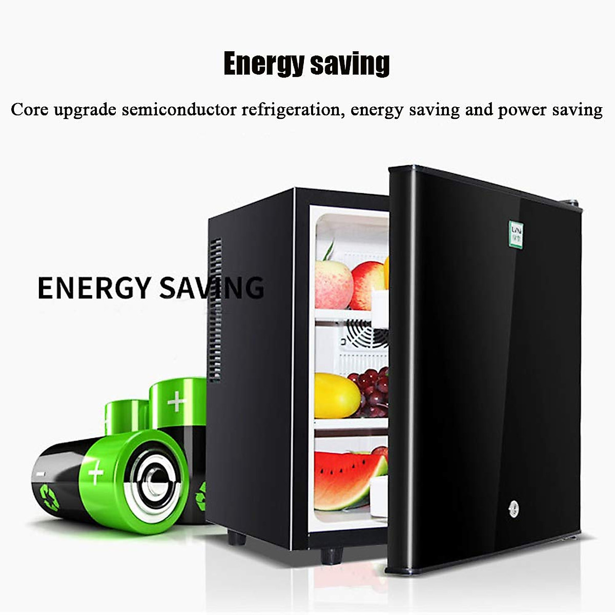 GUANGMING - Table Top Mini Fridge, 30 Litre Refrigerator with Lockable Door, Single Door Compact Upright Freezer for Home/Dorms/Apartment/Office, 400×400×485Mm,A (Size : B)