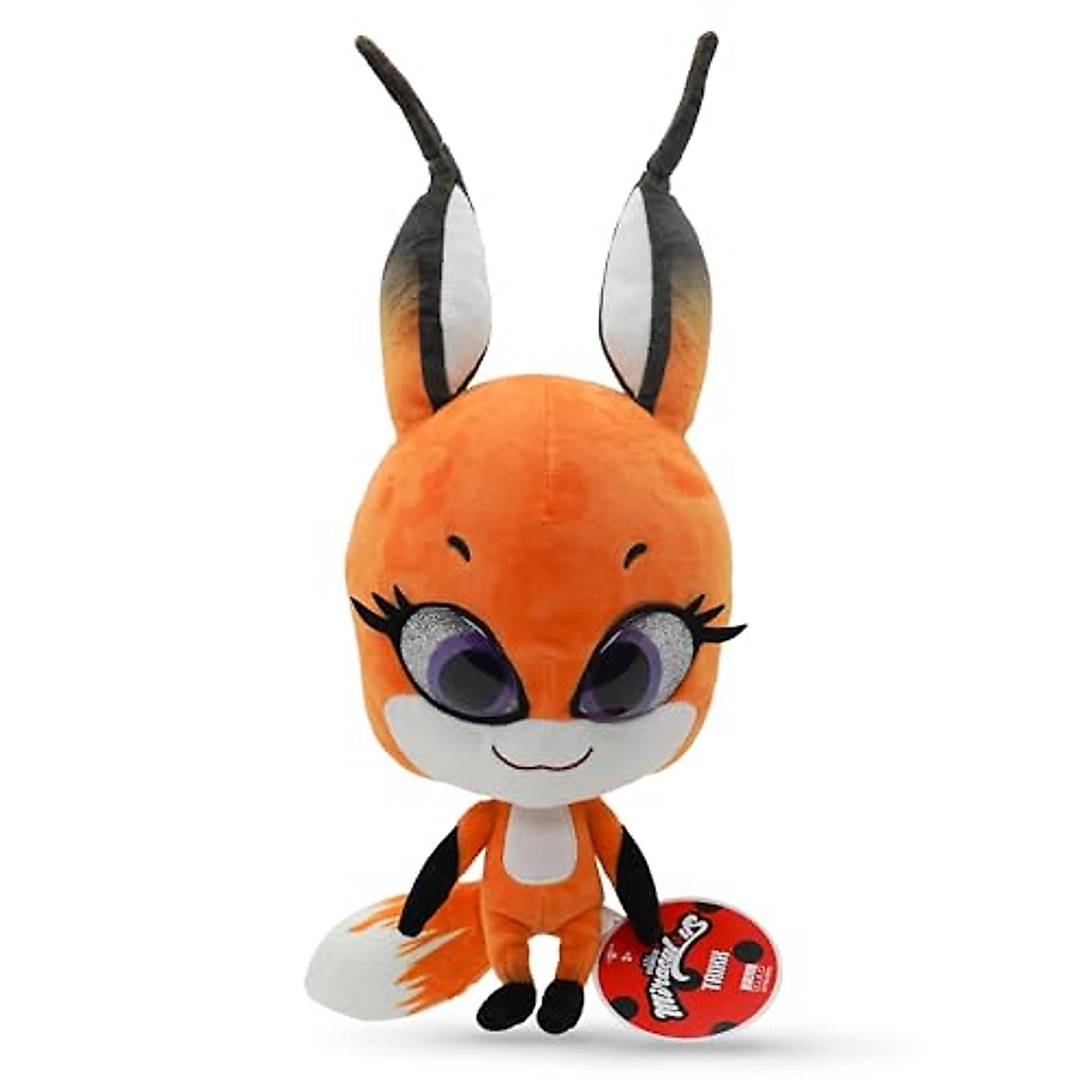 Miraculous Ladybug Kwami Mon Ami Plush Toy - Trixx The Fox, Super Soft Stuffed Animal - 9-inch Collectible Plush Figure, Ladybug & Cat Noir, Gift Stocking Stuffer for Kids & Collectors