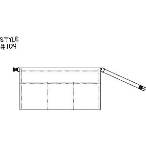 DayStar Apparel 104 Three Pocket Waist Apron w/ Webbing Belt, Black, Small