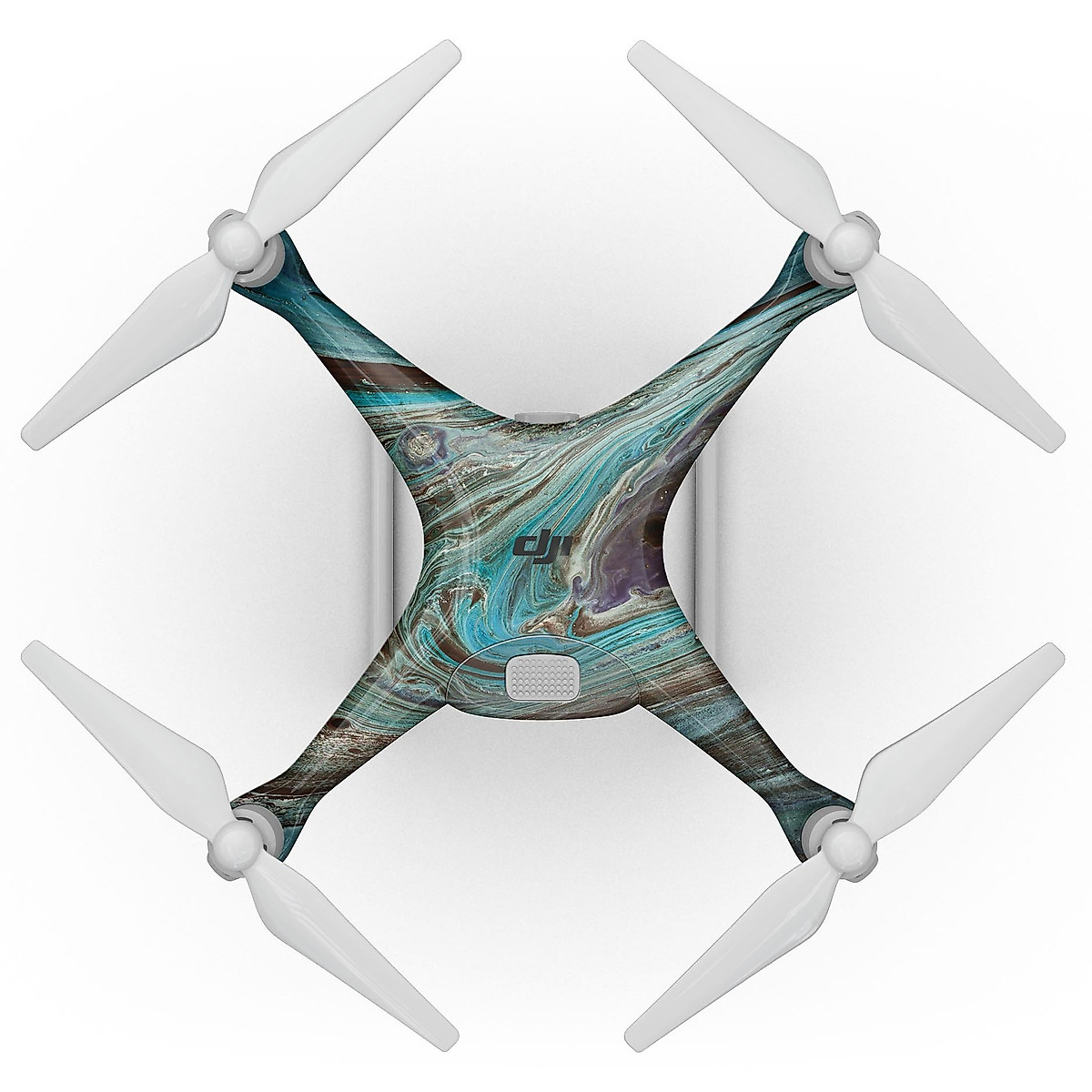 Design Skinz Design Skinz Swirling Dark Acrylic Marble Full-Body Wrap Decal Skin-Kit Compatible with The Drone DJI Phantom 3/Phantom 3 Pro