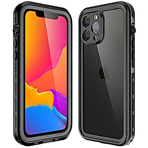 MAXCURY Waterproof Case for iPhone 13 Pro Max, Heavy Duty Shockproof Case Built in Screen Protector for Men & Women, Full Body Protection Apple Cover for 13ProMax 6.7 inch Phone (Black)