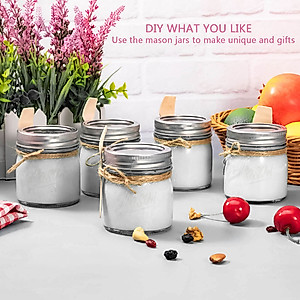 12Pack Mason Jars 8oz with Airtight Lids and Bands - Regular Mouth Glass Canning Jars, Small Half Pint Mason Jars for Preserving, Pickling, Honey, Jam, Jelly, Kitchen Spice jars, DIY Gift