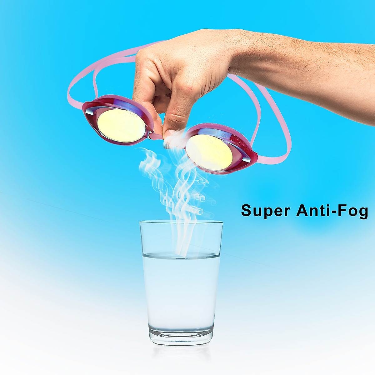 DARIDO Swim Goggles, Swimming Goggles 2 Pack Anti Fog UV Protection No Leaking for Adult, Men, Women, Youth