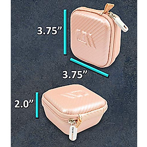 CASEMATIX Travel Case Compatible with Beats Powerbeats Pro Wireless Earbuds - Rose Gold Case Only