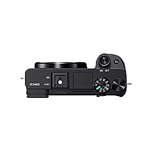 Sony Alpha a6400 24.2MP Mirrorless Digital Camera (Body Only) Bundled with Corel Photo Software, Koah Power Kit, Carrying Case, 64GB SDXC Card, and Accessories (6 Items)