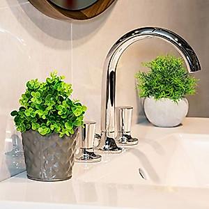 6 Bundles Artificial Greenery Stems Mixed Fake Plants Eucalyptus Rosemary Magnolia Stems Faux Plastic Artificial Plants for Outdoor Indoor Garden Home Window Box Decor