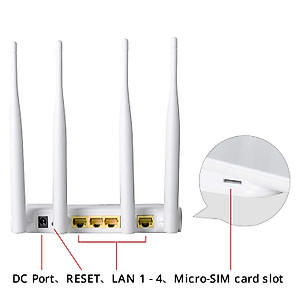 TUOSHI N300 WiFi Unlocked 4G LTE Modem Router with SIM Card Slot, 300Mbps WiFi, LTE Cat4, EC25-AF Qualcomm Chipset, 5dBi High Gain Antennas, Plug and Play, LT15F
