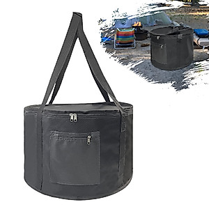 Gas Fire Pit bag 19-In Fire Pit Bag, Upgrade Fire Bowl Carry Bag Compatible with Outland Firebowl 893 870 823 Propane Gas Fire Pit for RV Travel & Camping Accessories, Black,Tolare