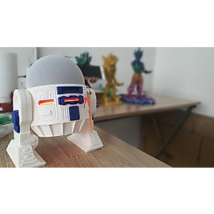 impremli Android Rus-T1 Stand Speaker Compatible with Alexa Echo Dot 3 Gen , 4 Gen , 5 Gen , HomePod Mini, Google Home Mini / Nest Mini y genericos (White/Blue)