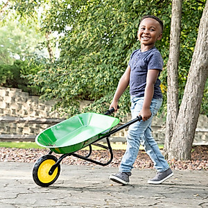 John Deere Kids Wheelbarrow - 34 Inch - Kids Gardening Tools - John Deere Toys - Ages 2 Years and Up