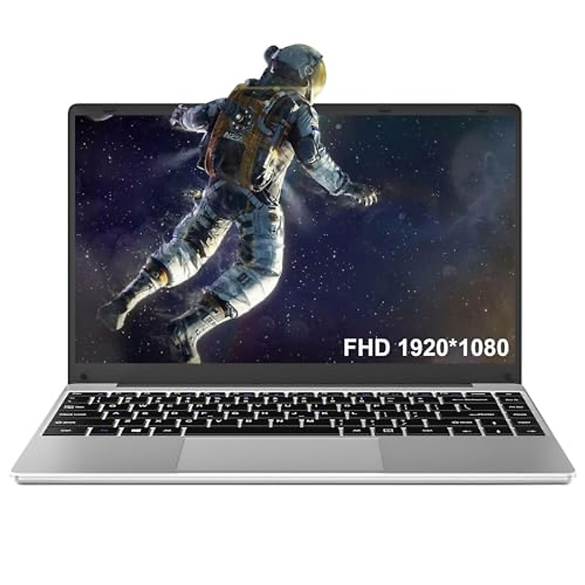 Ruzava 14" Laptop 6GB RAM 64GB Storage Support 1TB SSD Expansion Traditional Laptops Win 10 2.4G+5G WiFi Bluetooth 4.2 USB HDMI 1920x1080 FHD WOZIFAN with Wireless Mouse for Work Study -Silver