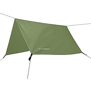 W-UpBird Rain Flies for Tents, 10 x 10 FT Lightweight Waterproof Hammock Tent RipStop Rain Fly Hammock Tarp Cover Shelter for Camping Outdoor Travel