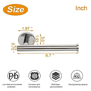 TocTen Toilet Paper Holder-Toilet Paper Roll Holder Wall Mounted for Bathroom, Thicken 304 Stainless Steel Drilling Tissue Paper Dispenser，Toilet Paper Rack for Toilet, Kitchen Office(Polish Chrome)