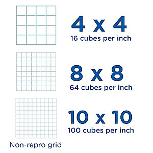 ALVIN Quadrille Paper Pad 50 Sheets of 17" x22" Model 1422-15 Drafting and Graph Paper, Suitable for Pencil and Ink, Printer Compatible, 10" x 10" Grid - 50 Sheet Pad, 17 x 22 Inch