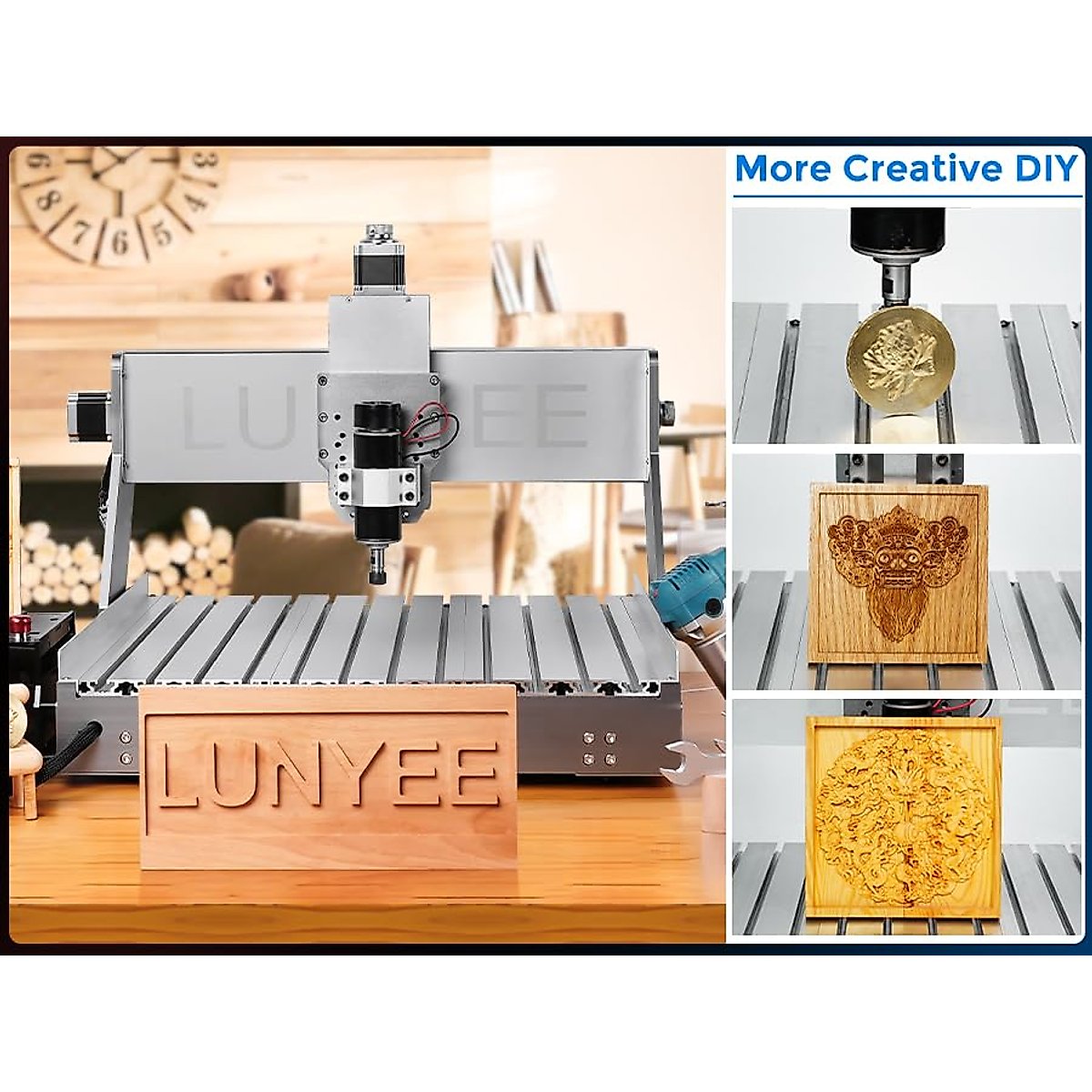 CNC Spindle, 500W CNC Spindle Motor,52mm Clamp with ER11 Collet and 10pcs Router Bit，High Precision for DIY CNC Router Milling and CNC Router Machine