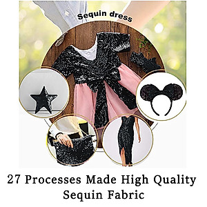 Black Sequin Fabric Yard Sequence Dress Glitter Metallic Mesh Sewing DIY Handcraft 1 Yard Shimmer Mermaid Wedding Party Dresses Handmade Materials Clothing Artworks Craft Supplies Shiny Textiles
